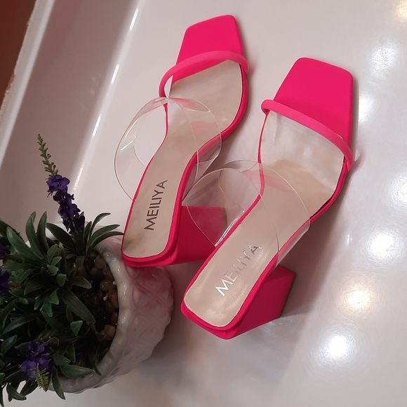 MEILIYA | Shoes | Meiliya Womens Block Heel Slide Pump Cushioned Pink ...